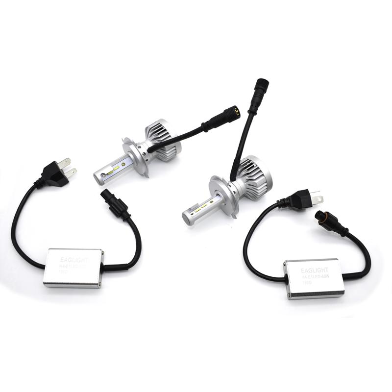 BULB H4 LED KIT (E1 LED) 12/24V 60W (PAIR) W/FAN — Racer Australia