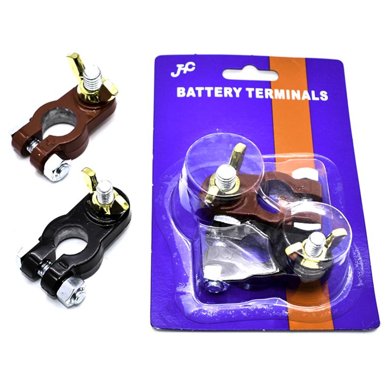 B/TERM WINGNUT LEAD SET (Carded Pos/Neg Red/Blk Set) — Racer Australia