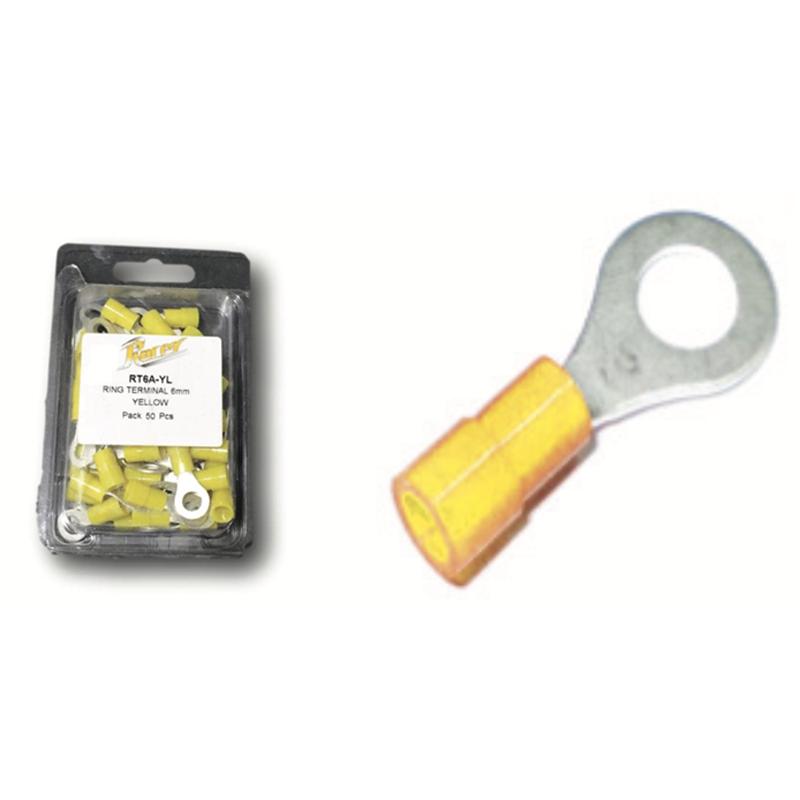 RING TERMINAL YELLOW - 5mm Wire / 6.5mm Ring ID (Pack of 50) — Racer ...